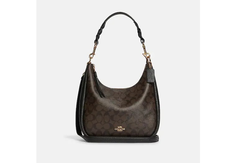 (Pre Order) Coach Jules Hobo Brown Black - Amory