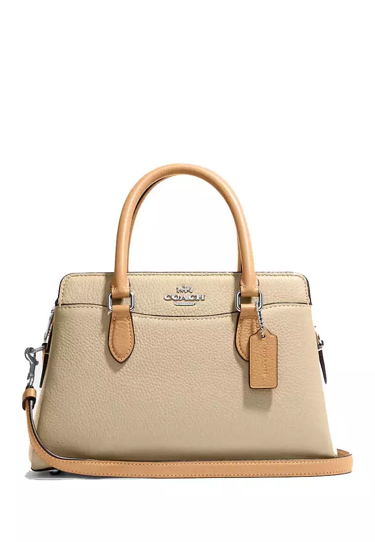 (Pre Order) coach mini darcie carryall colorblock in sandy beige multi ...