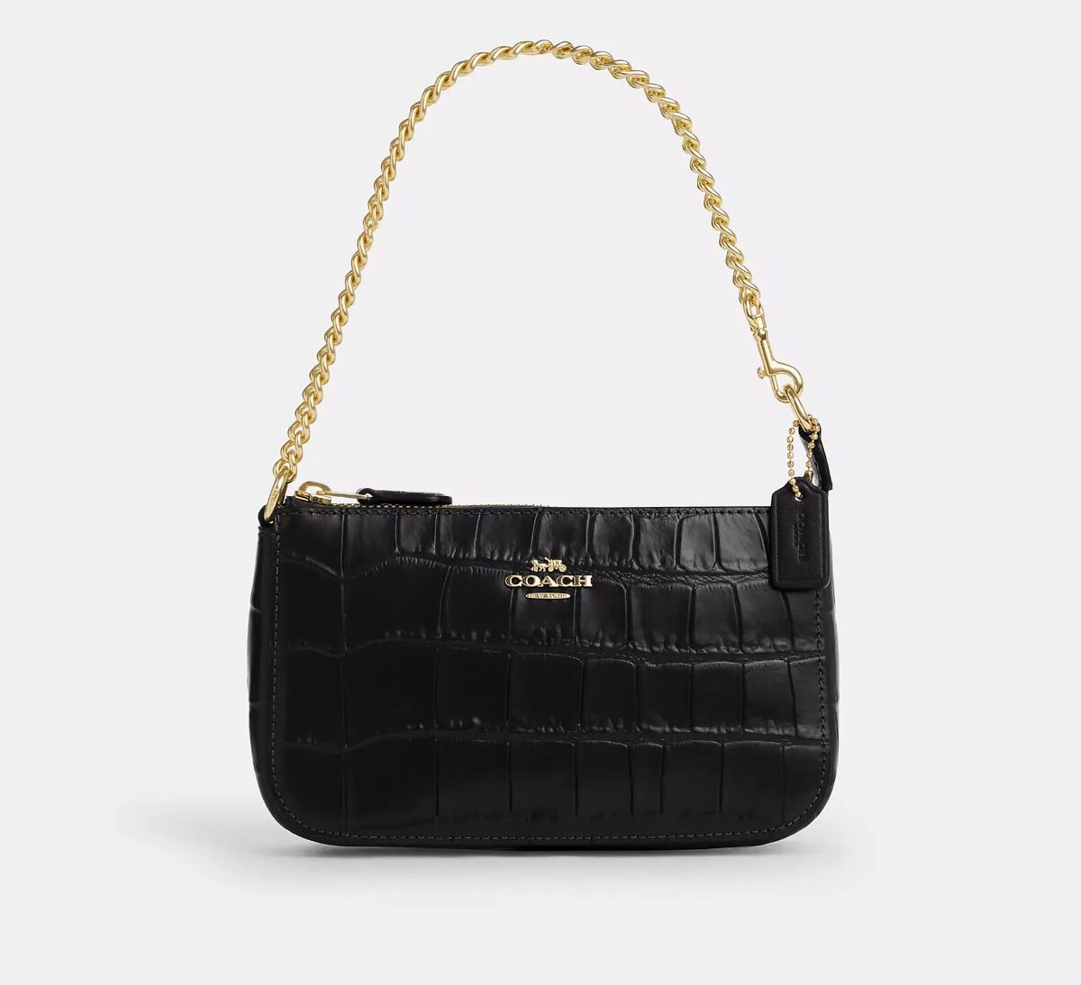 (Pre Order) coach nolita 19 crocs embossed in black - Amory