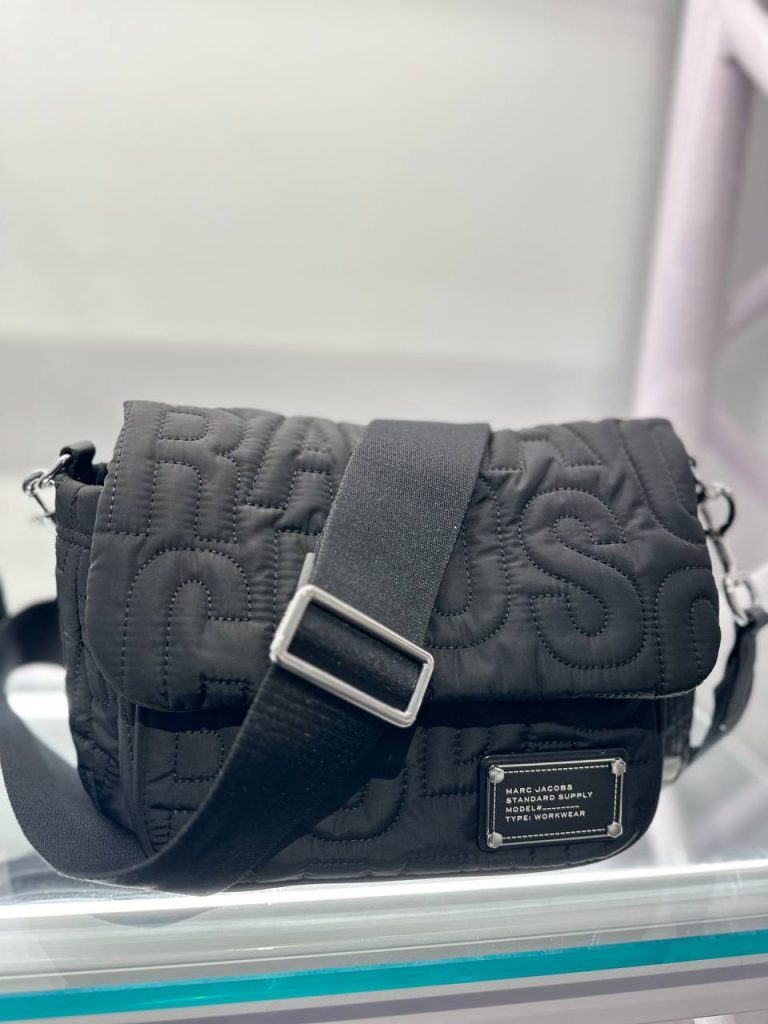 (Pre Order) Marc Jacobs crossbody nylon jumbled logo work wear in black ...