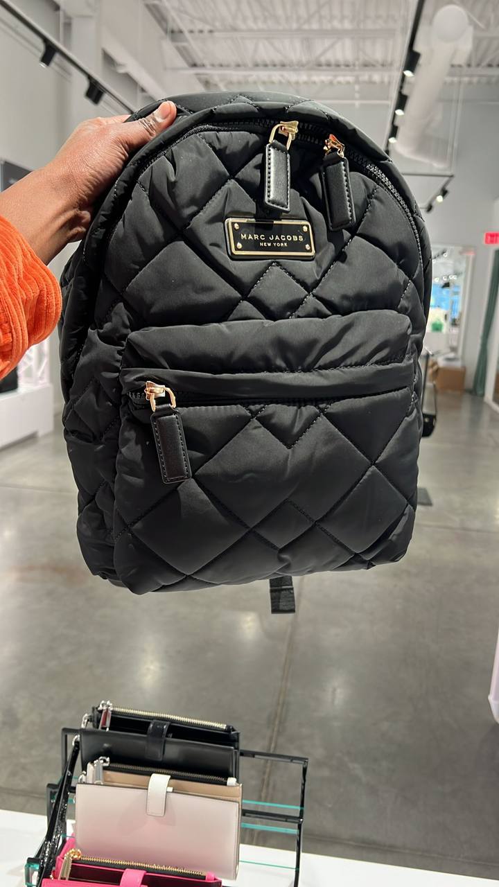 (Pre Order) Marc Jacobs quilted large backpack in black - Amory
