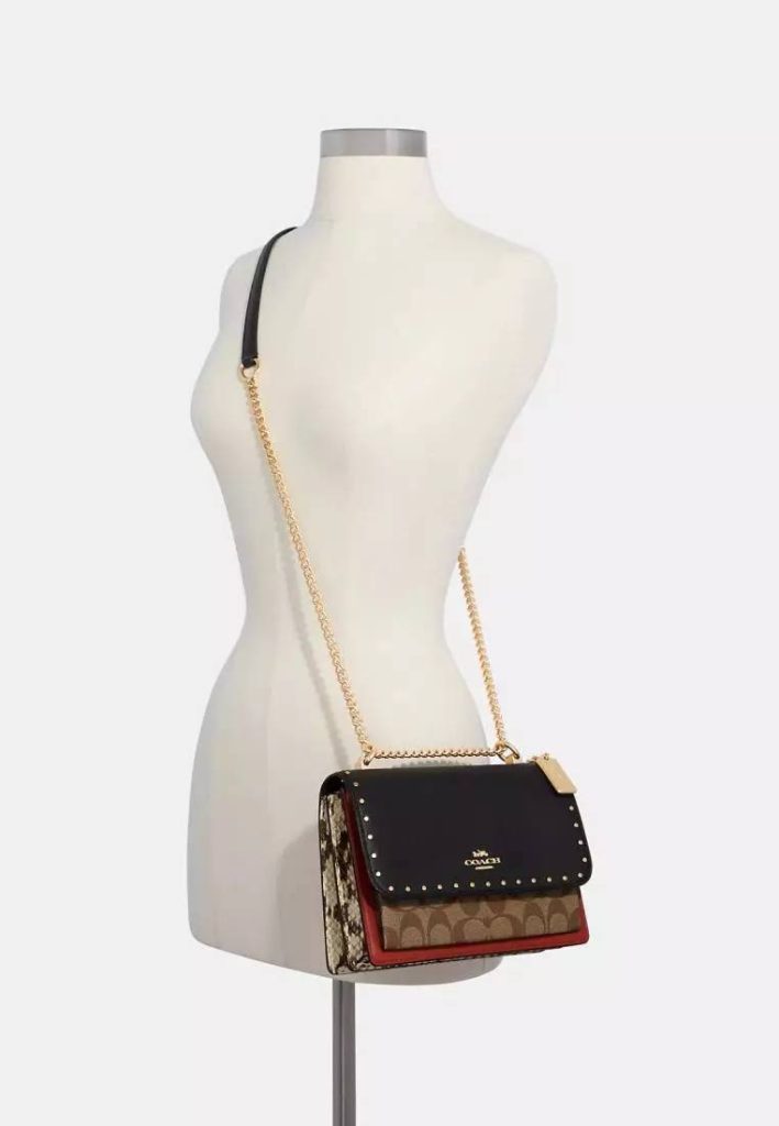 Coach klare crossbody signature canvas in khaki terracotta - Amory