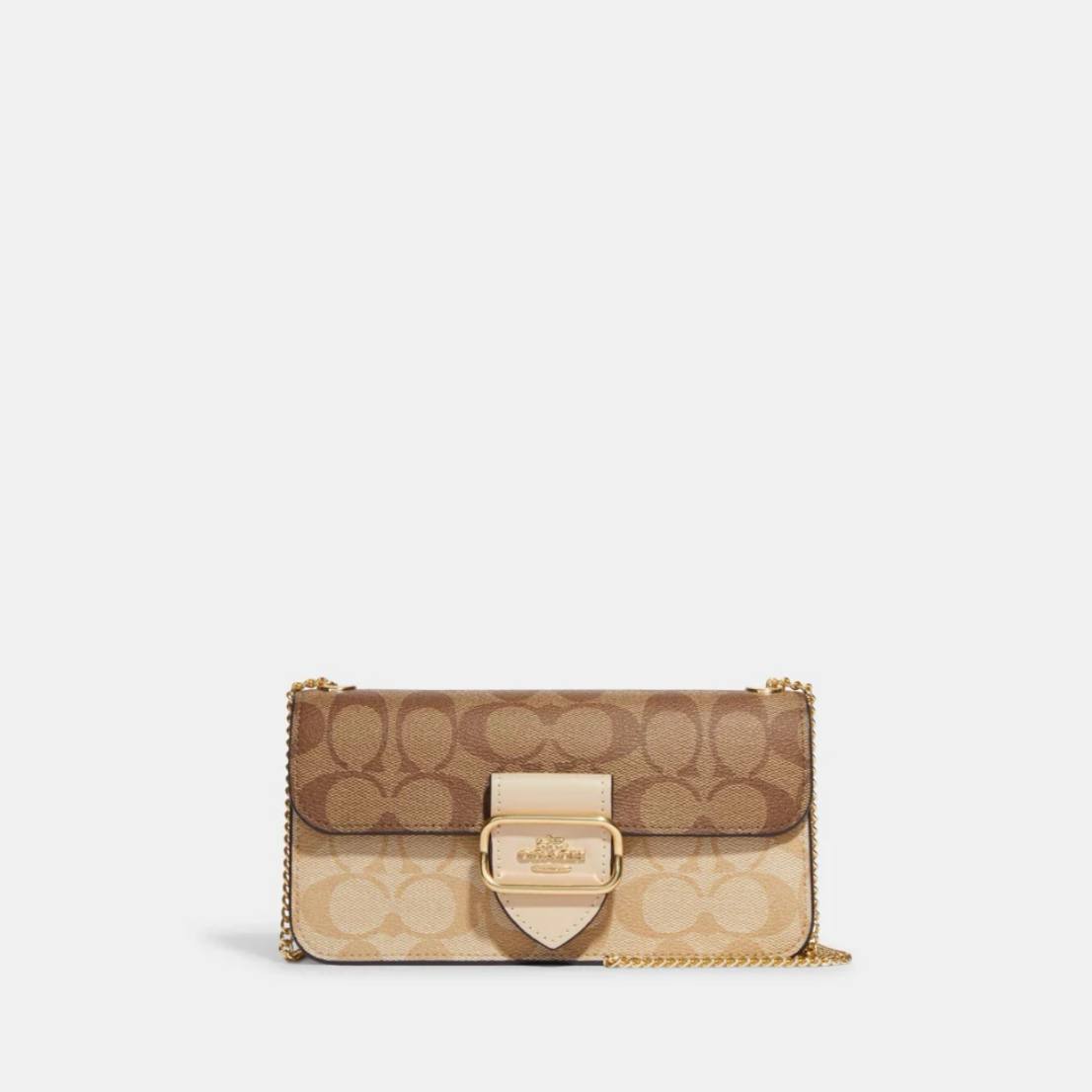 Coach Morgan Crossbody In Blocked Signature Canvas Light Khaki Multi ...