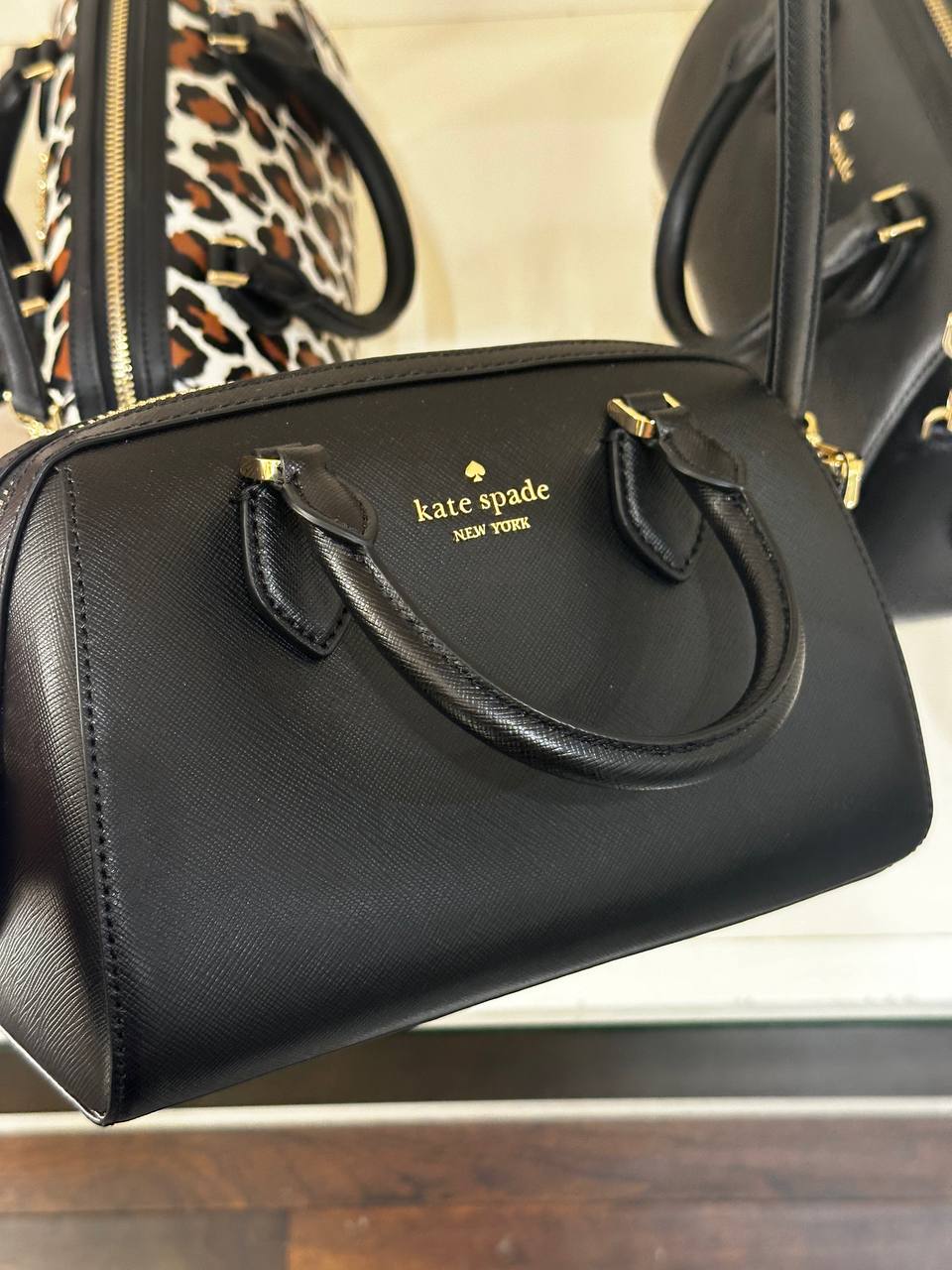 (Pre Order) Kate Spade madison duffle small satchel in black - Amory