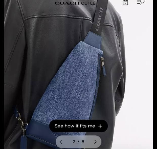 (Pre Order) coach dominic sling pack in denim - Amory