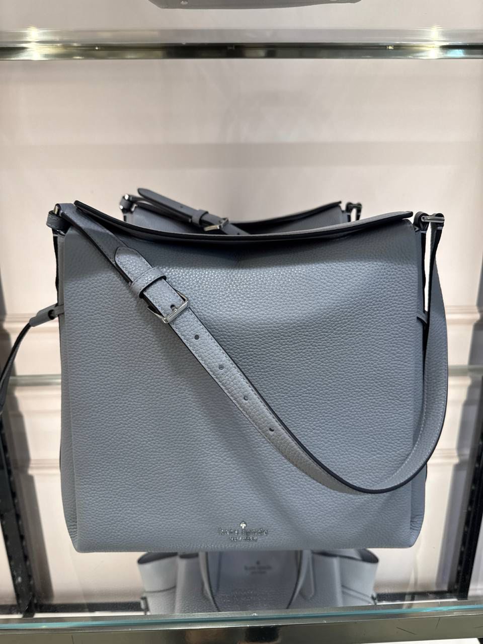 (Pre Order) Kate Spade dumpling large shoulder in mountain grey - Amory