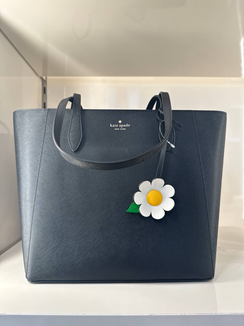 (Pre Order) Kate Spade dana tote in black with daisy - Amory