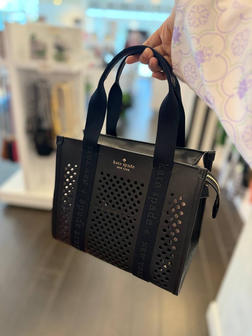 (Pre Order) Kate Spade kip small tote in black - Amory