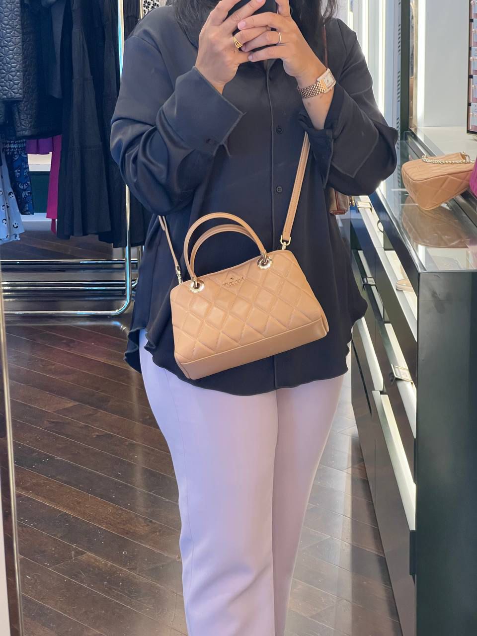 (Pre Order) Kate Spade carey sullivan small satchel in tiramisu - Amory