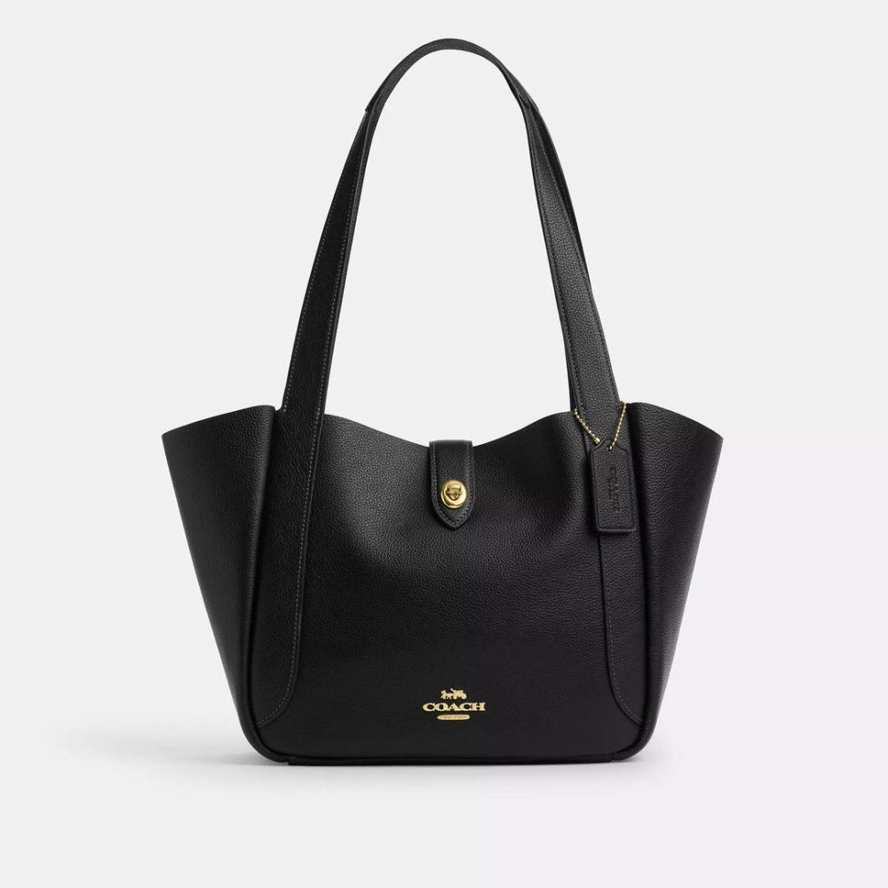 Coach Hadley Turnlock Tote Bag in Black - Amory